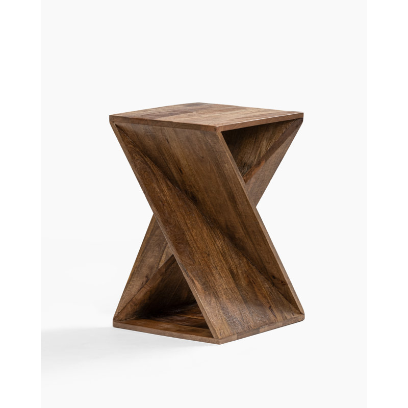 Millwood Pines Caelah Solid Wood Block End Table & Reviews | Wayfair
